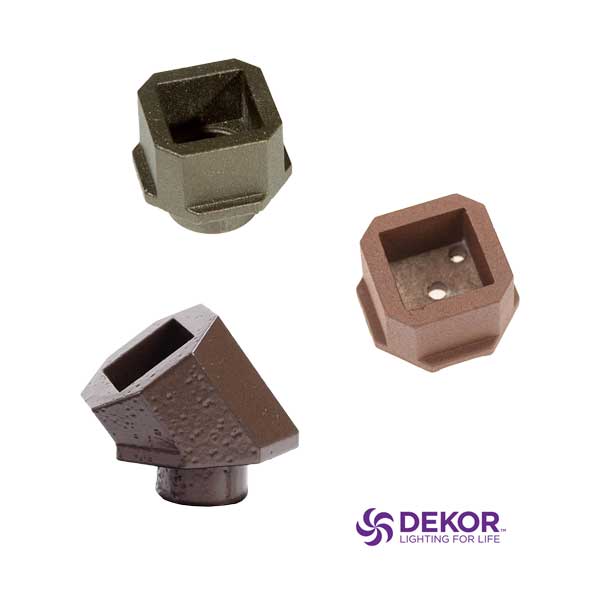 Dekor Square Aluminum Baluster End Caps - The Deck Store USA